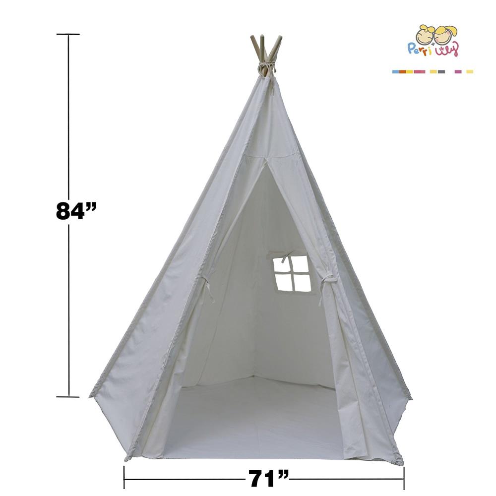 PEP-STEP - ALTITENT - Large White Cotton Canvas Customizable Teepee ...