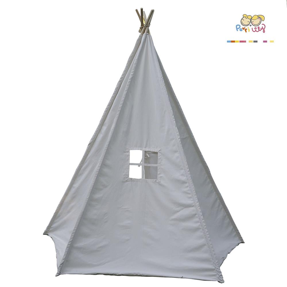 PEP-STEP - ALTITENT - Large White Cotton Canvas Customizable Teepee ...