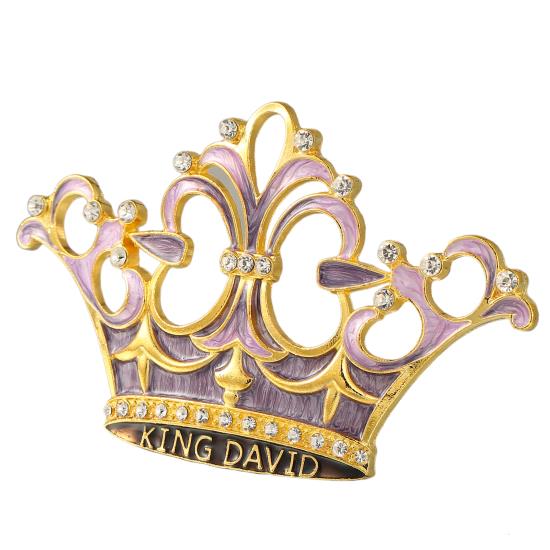 Purple, Lavender & Gold King David's Crown Hanging Ornament (Pewter) by ...
